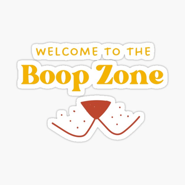 "BOOP ZONE" Sticker for Sale by baldbird | Redbubble