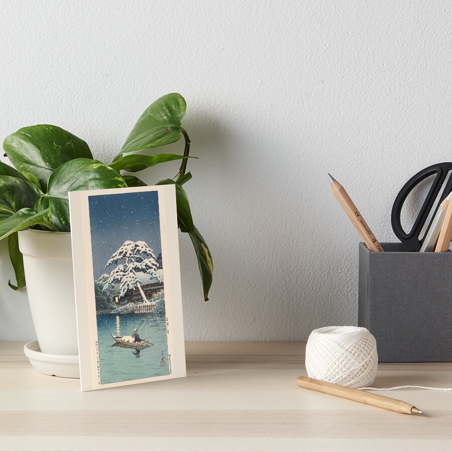 "Kawase Hasui Snow at Funabori (Funabori no yuki)" Poster for Sale by ...