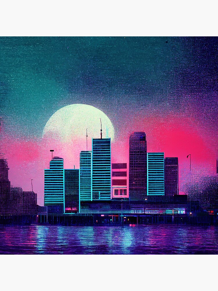 "Vaporwave City Nightlife" Sticker for Sale by Seanium | Redbubble
