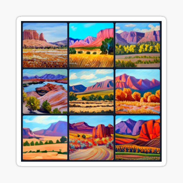 "Public Lands / Landscape Art Pack" Sticker for Sale by CinderPress ...