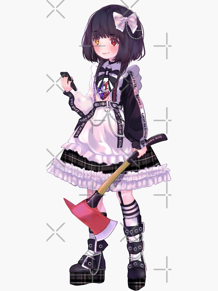 "Maid girl " Sticker for Sale by fake-artz | Redbubble
