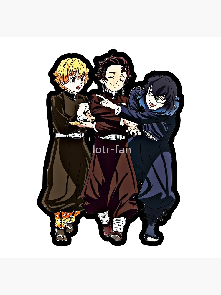 "Zenitsu, Tanjiro, & Inosuke ~ Demon Slayer" Art Print for Sale by lotr ...