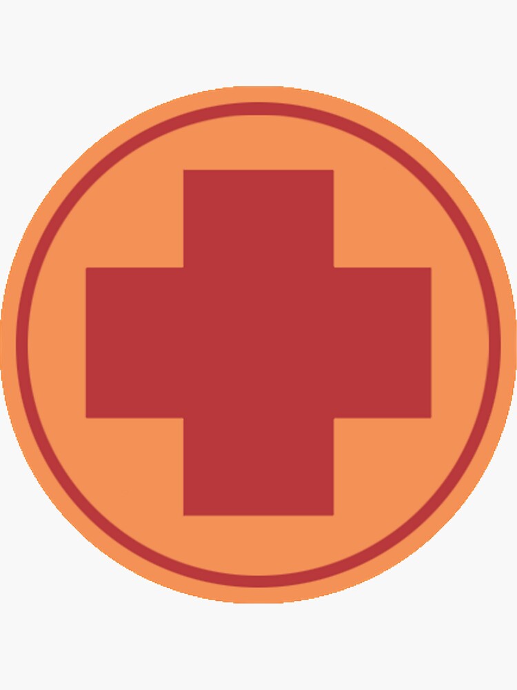 "Team Fortress 2 Medic Emblem - Red" Sticker for Sale by Reds94 | Redbubble