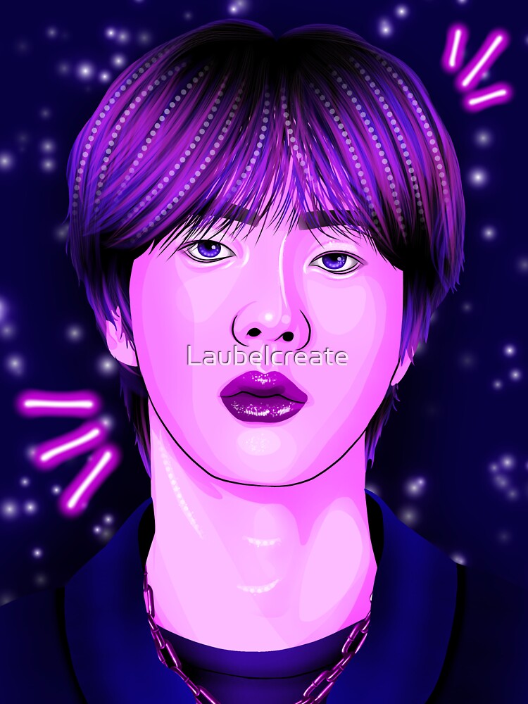 Kim Seok Jin Digital Fanart Sticker For Sale By Laubelcreate Redbubble