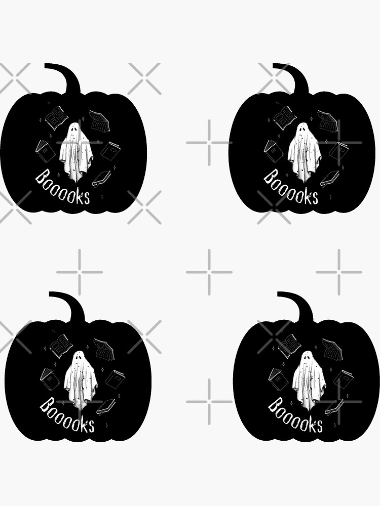 "Halloween Books Ghost Distressed Style" Sticker for Sale by NewTorch ...