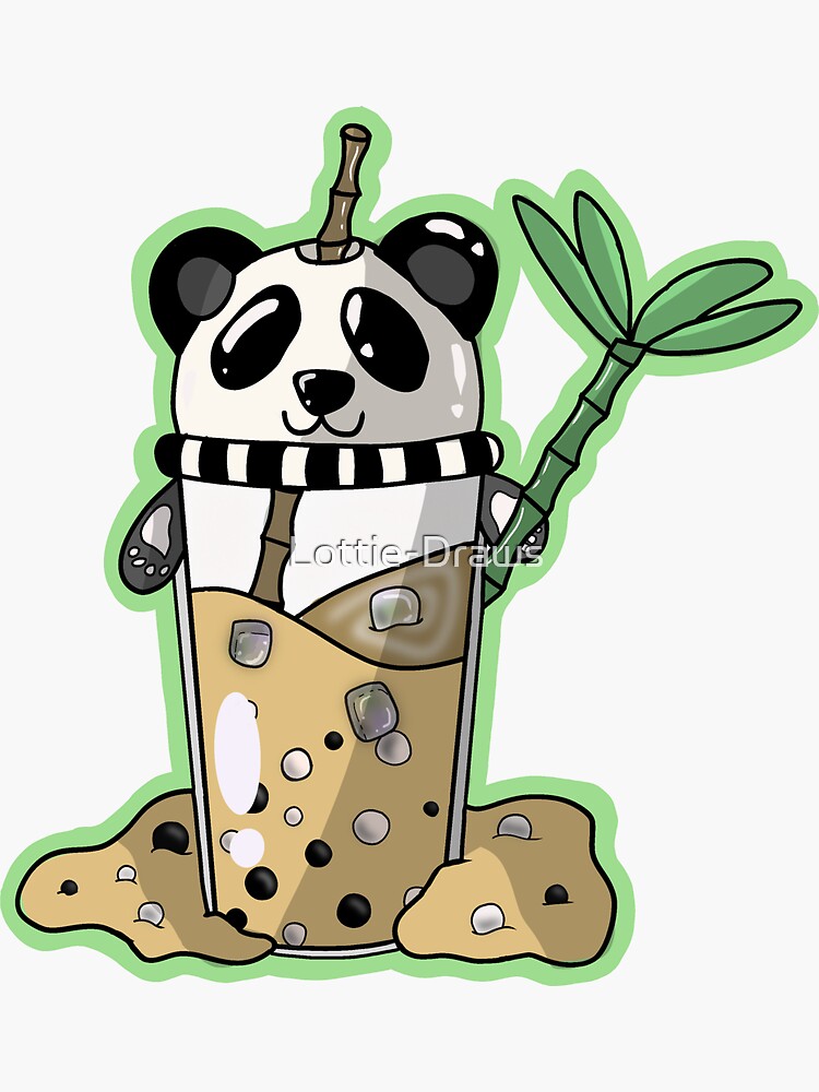 "Panda Boba Tea" Sticker for Sale by Lottie-Draws | Redbubble