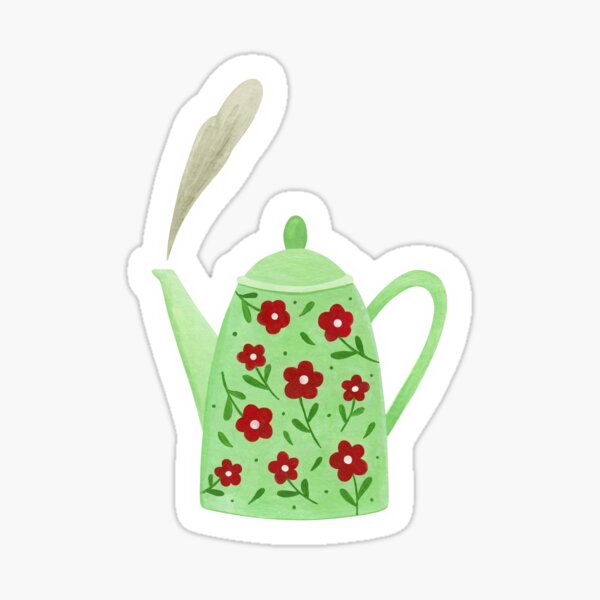"Green teapot" Sticker for Sale by Laorel | Redbubble