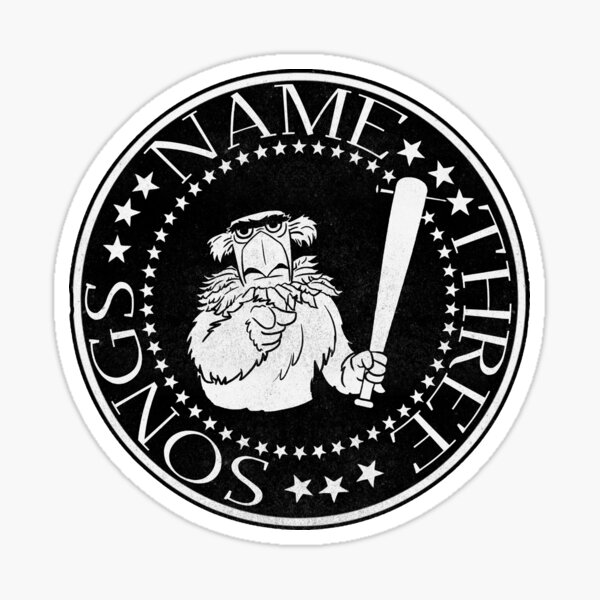 "Name Three Songs" Sticker for Sale by DugMcFug | Redbubble