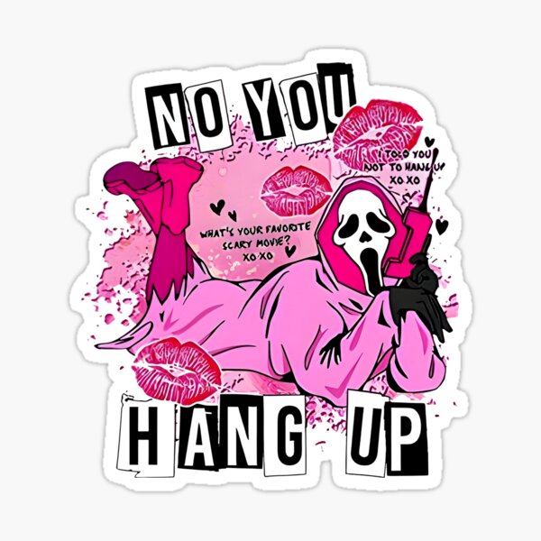 "ghostface PINK" Sticker for Sale by NatalieMarx | Redbubble