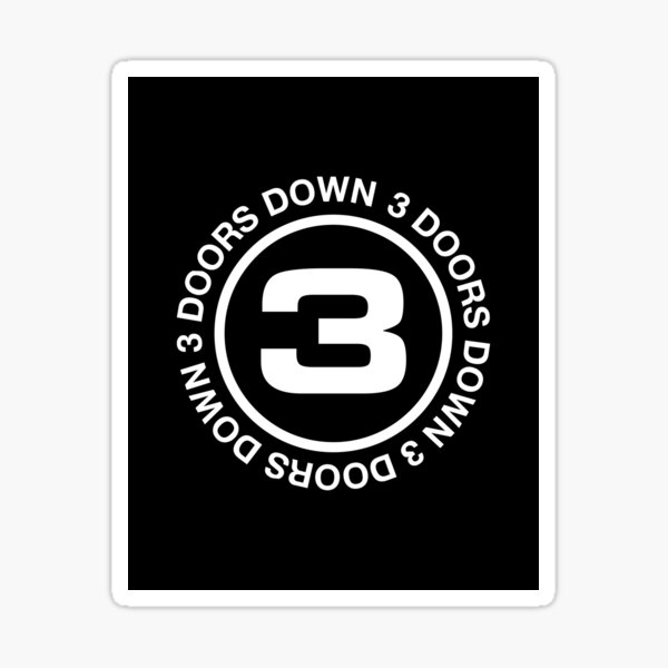 "White Three Logo" Sticker for Sale by JameWhitehurst | Redbubble