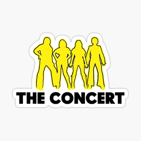 "MUSICA GROUP SINGER ABDA Silhouette Yellow Essential " Sticker for ...