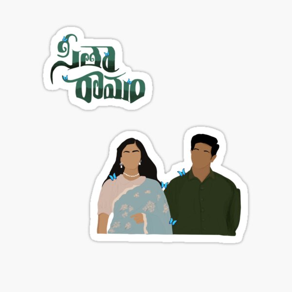"Sita Ramam pack of 2 " Sticker for Sale by Harshithartz | Redbubble