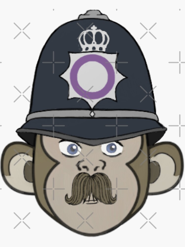 "Lock 'Em Up, Ape" Sticker for Sale by metpiece-art | Redbubble