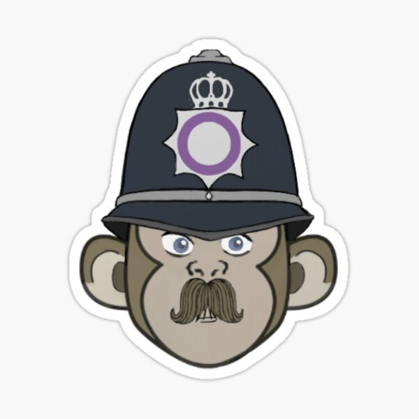 "Lock 'Em Up, Ape" Sticker for Sale by metpiece-art | Redbubble