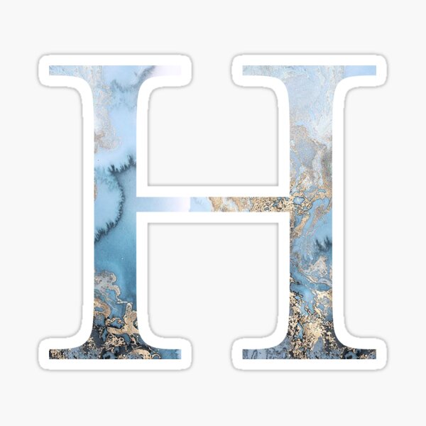 "Marble Letter H" Sticker for Sale by winternities | Redbubble