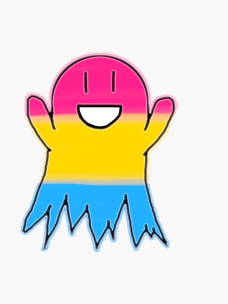Pansexual Pride Flag Ghost Sticker For Sale By Jgibi Redbubble