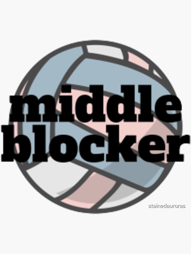 "middle blocker volleyball position (centered)" Sticker for Sale by ...