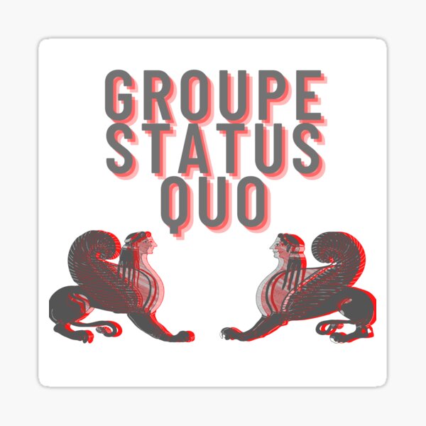 "status quo" Sticker for Sale by SenchaDesign | Redbubble