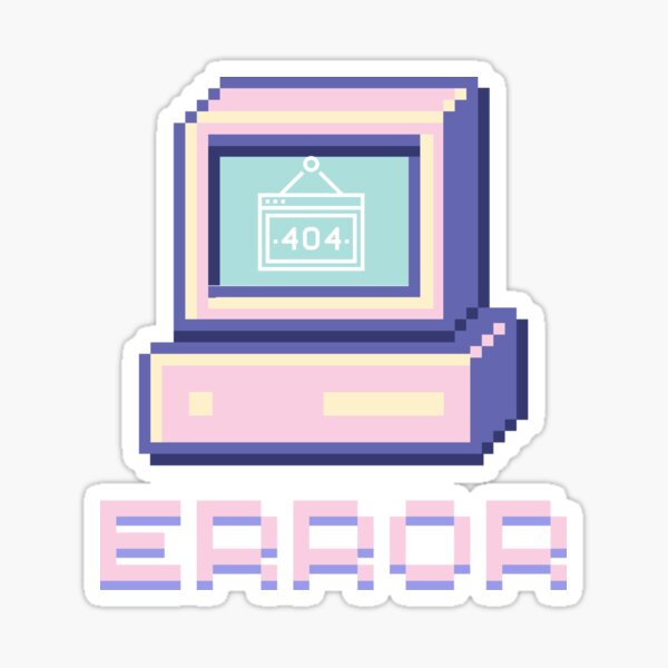 "Computer Error" Sticker for Sale by UNariDesign | Redbubble