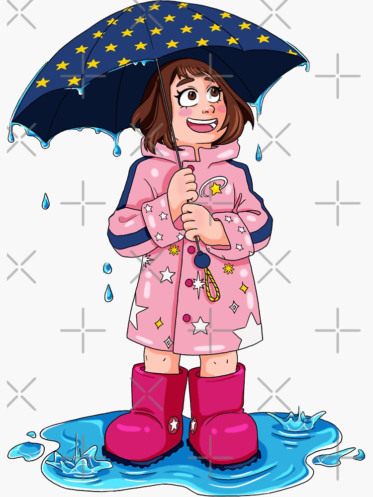 "Ochaco Uraraka - Uravity- Bnha | Petrichor Collection" Sticker for ...