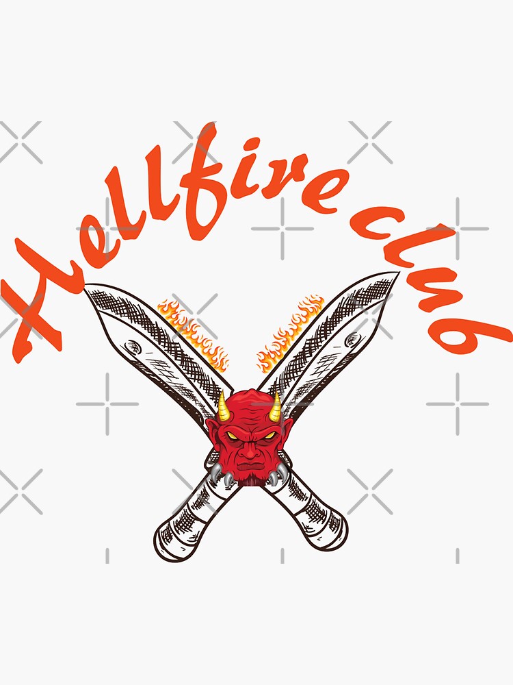 "Hellfire club" Sticker for Sale by SaharElmoghazy | Redbubble