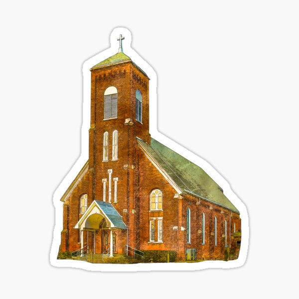"Church paintings collection | Christmas gifts | Church poster Sticker ...