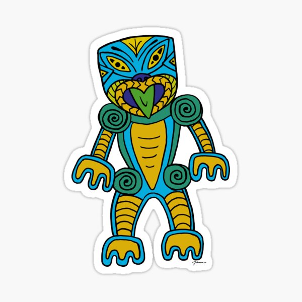 "Maori Tiki God New Zealand " Sticker for Sale by ElJimmo | Redbubble