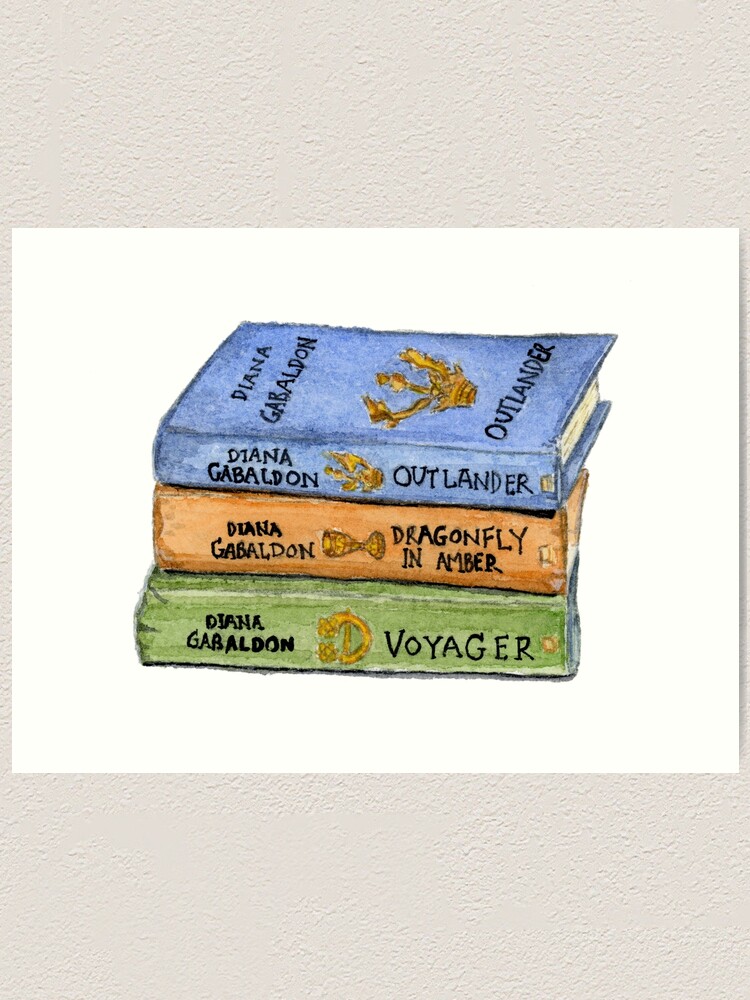 "Outlander Book Stack Watercolor" Art Print for Sale by JosieTexidor ...