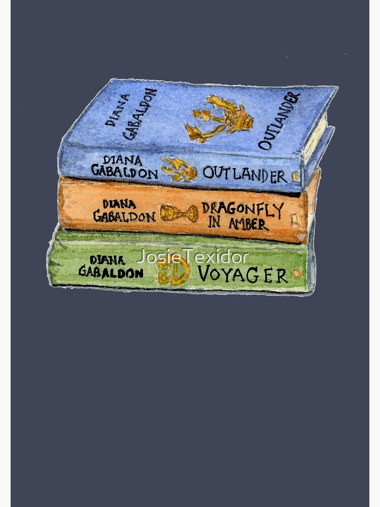 "Outlander Book Stack Watercolor" Spiral Notebook for Sale by ...