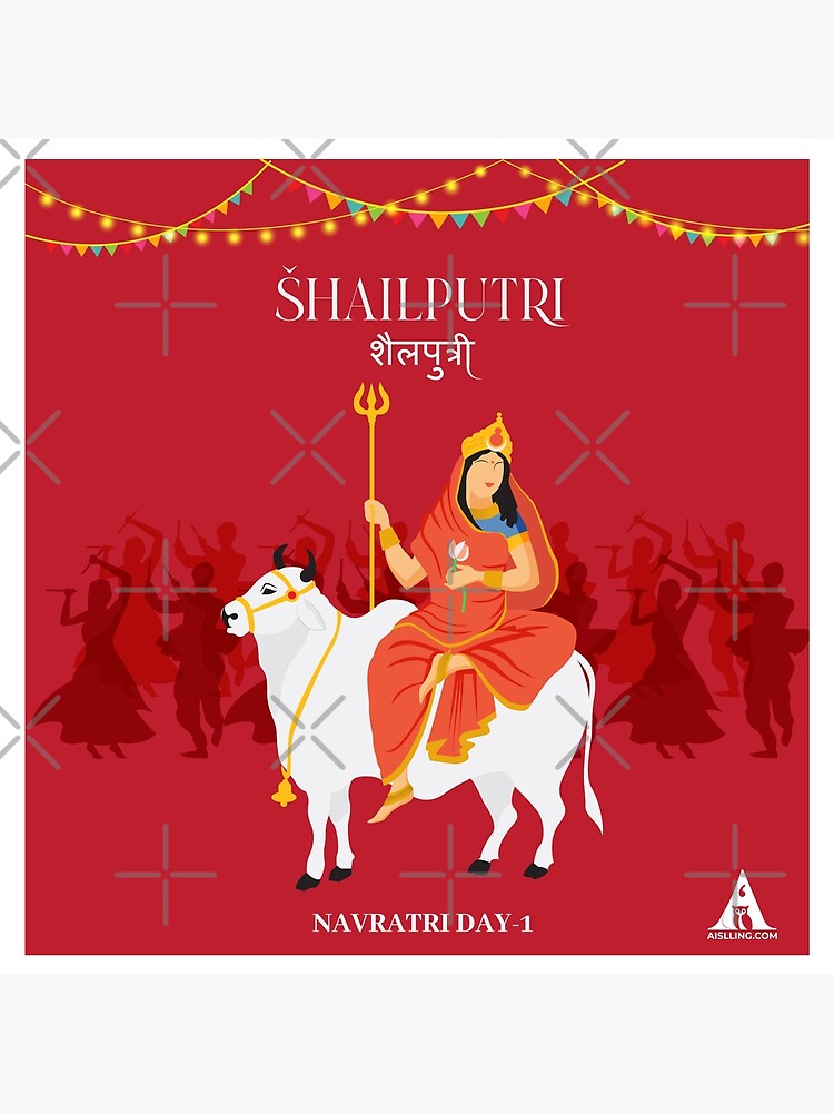 "Shubh Navratri Poster - SHAILPUTRI (DAY-1)" Poster for Sale by ...