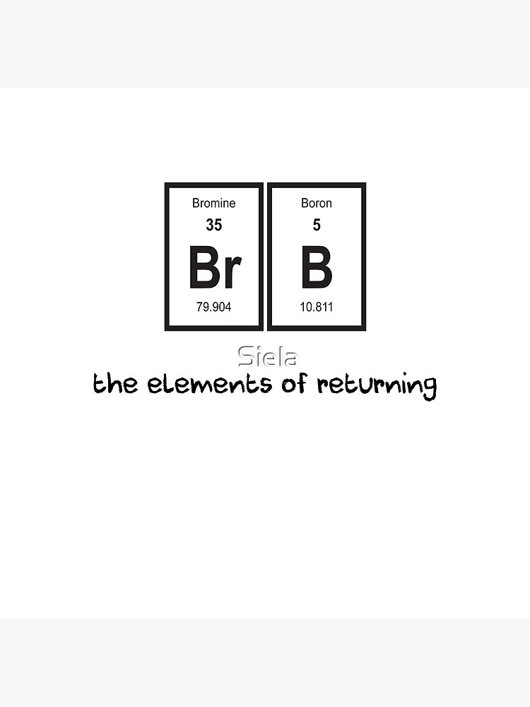 "BrB Texting Be Right Back the Elements of Returning Periodic Table of ...