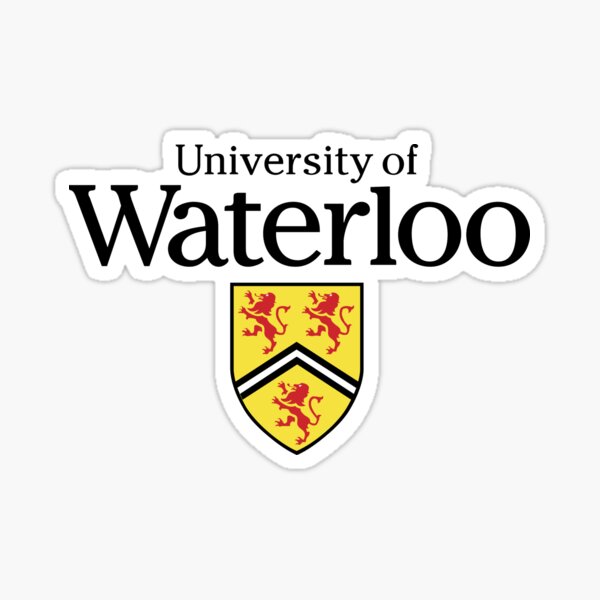 "University of Waterloo" Sticker for Sale by MerchBD | Redbubble