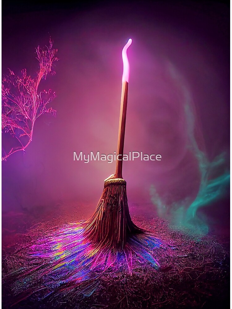 "Magical Broomstick Working Its Magic" Poster for Sale by ...