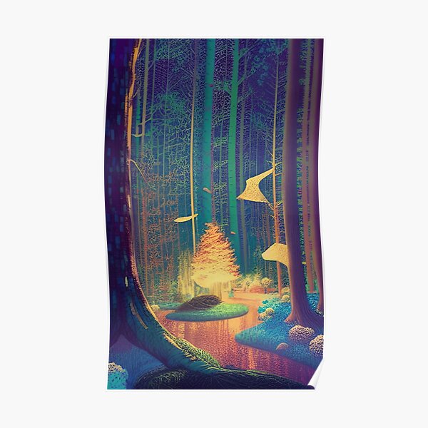 "Enchanted Forest" Poster for Sale by Arkneer | Redbubble