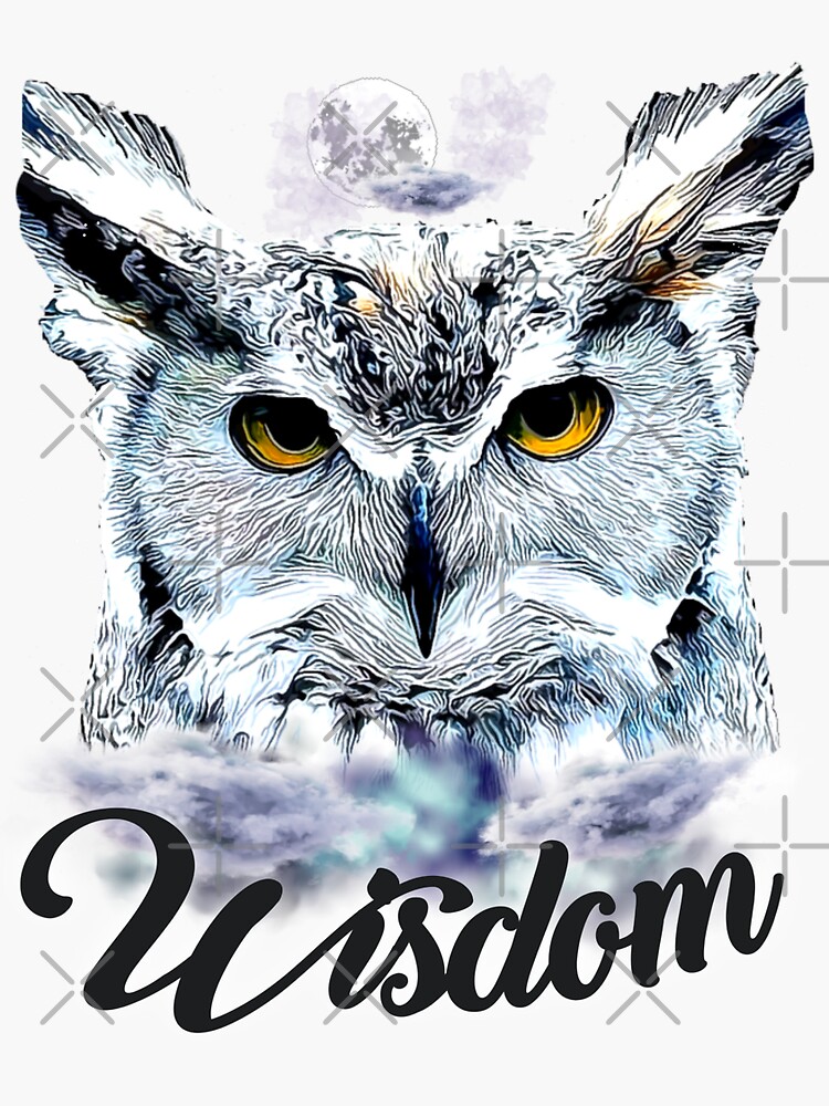 " Wisdom Owl" Sticker for Sale by SwordofGod | Redbubble