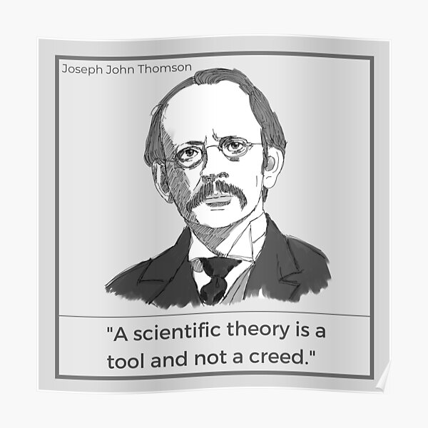 Póster «Cita de ilustración de J. J. Thomson» de KennyLucky | Redbubble