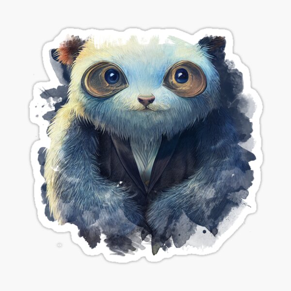 "Fantasy Creature Painting by BioNoCs (panda like)" Sticker for Sale by ...