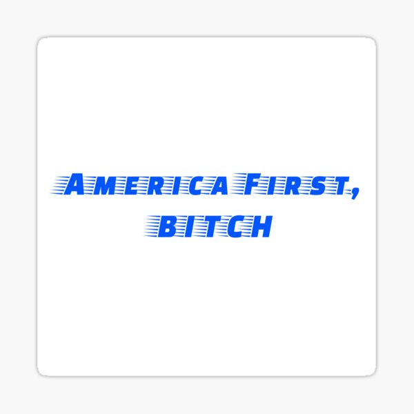 "America FIRST" Sticker for Sale by subversionboi | Redbubble