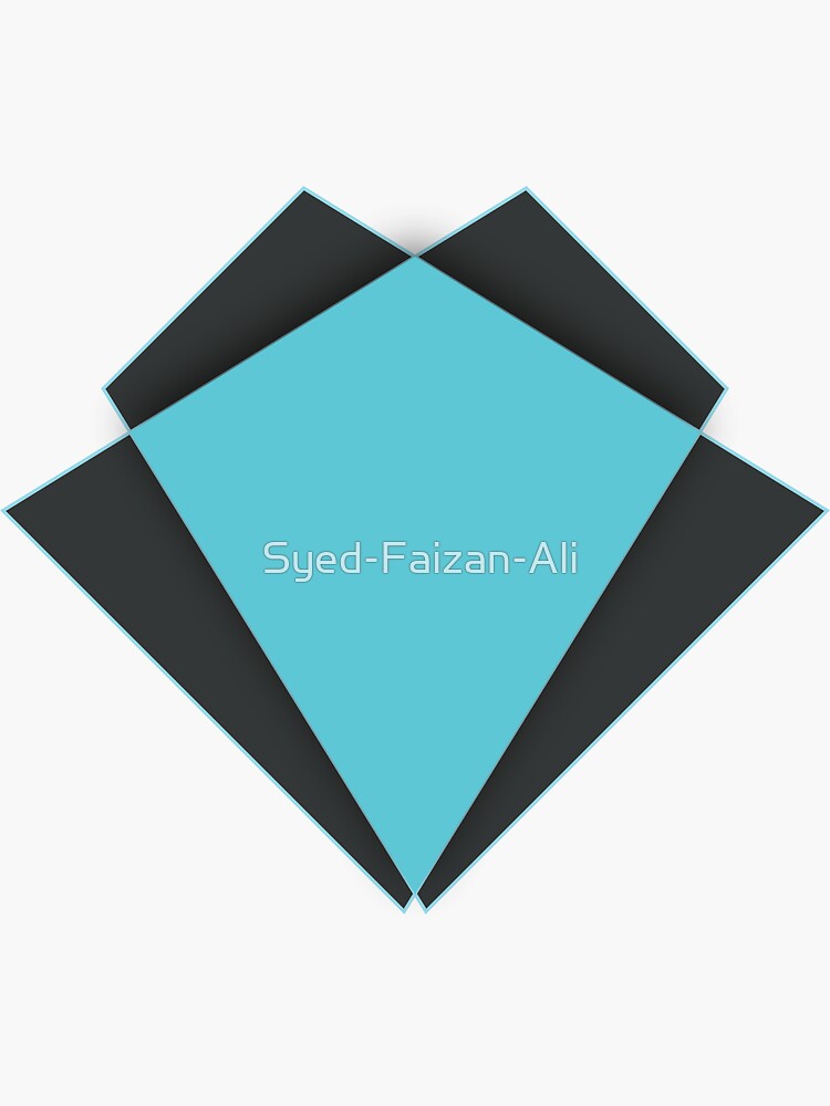 "Design Forward Blue" Sticker for Sale by Syed-Faizan-Ali | Redbubble