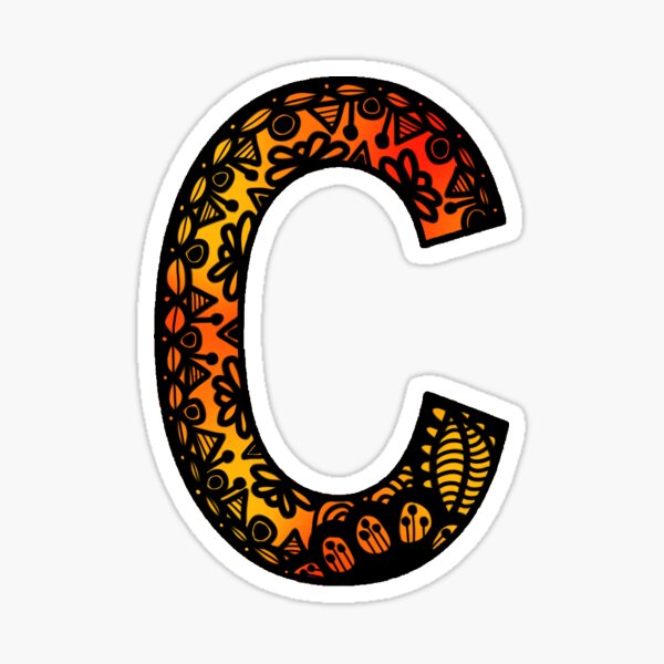 "Letter C Sticker!" Sticker for Sale by mageebailey | Redbubble