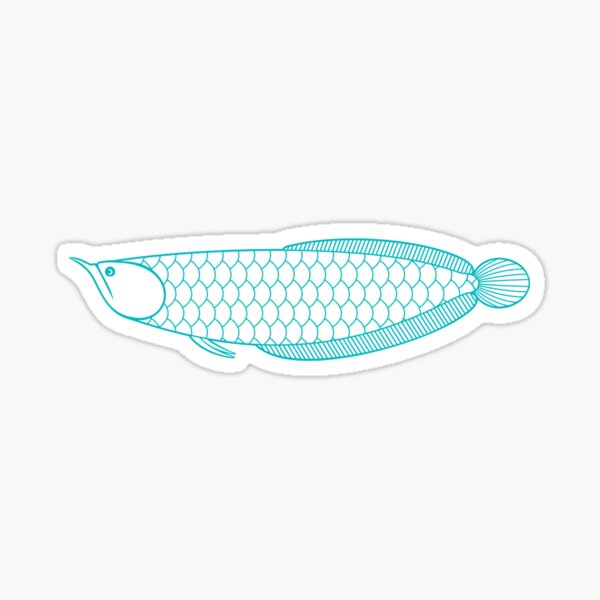 "Silver Arowana Fish " Sticker for Sale by CeylonPaint | Redbubble