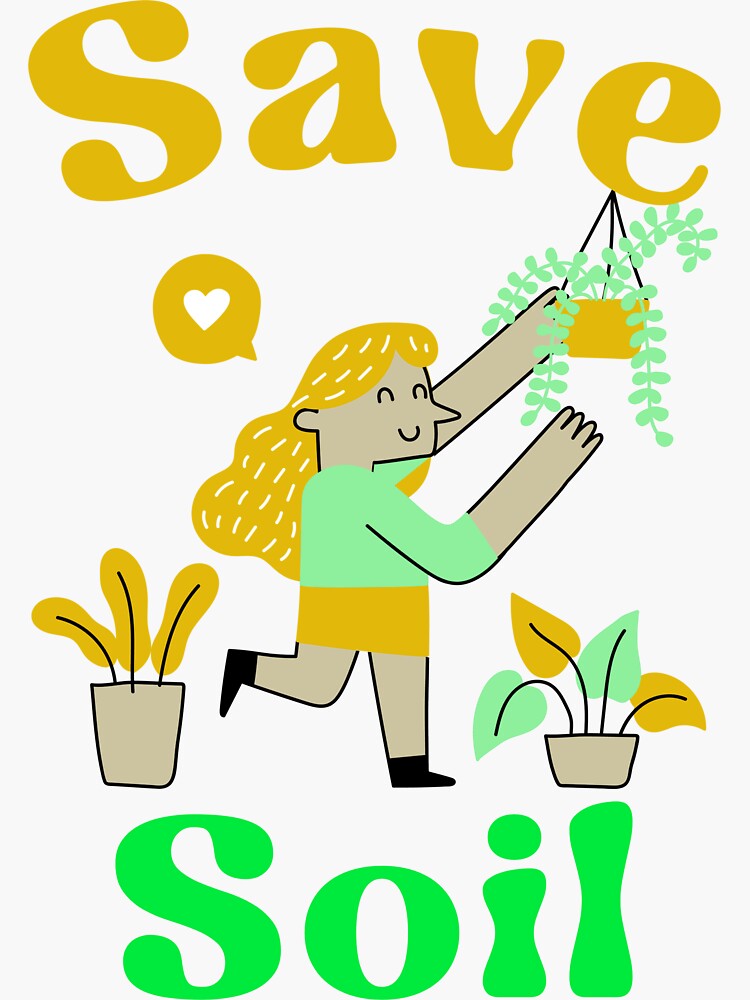 "Save Soil with Love" Sticker for Sale by Soy-el-Soil | Redbubble