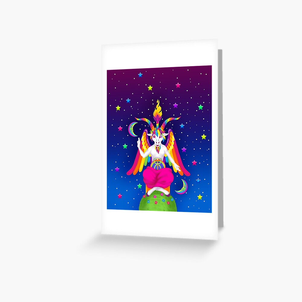 "1997 Neon Rainbow Baphomet" Greeting Card for Sale by creepygirlclub ...