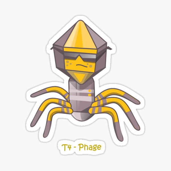 "T4 virus" Sticker for Sale by BiocraftLab | Redbubble