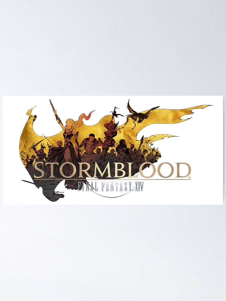 "Final Fantasy XIV: STORMBLOOD (White Background)" Poster by rhodry ...