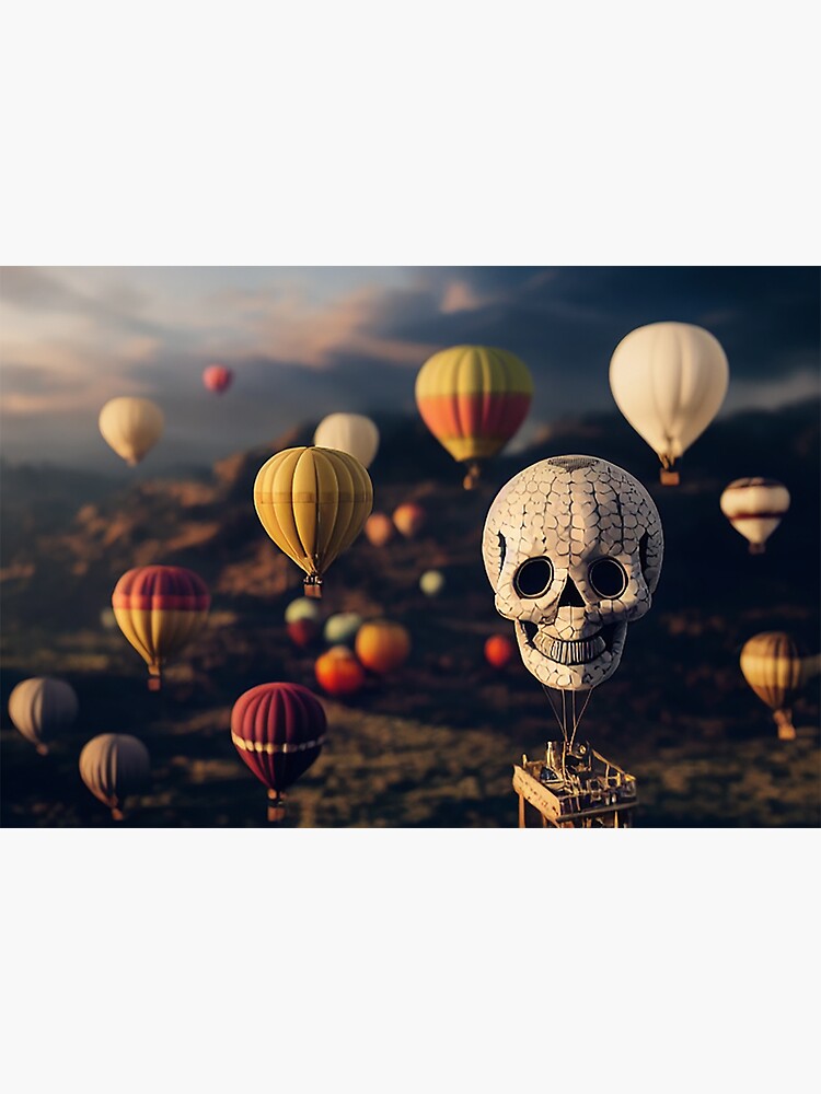 "Skull Hot Air Balloon for Halloween - Created by Artificial ...