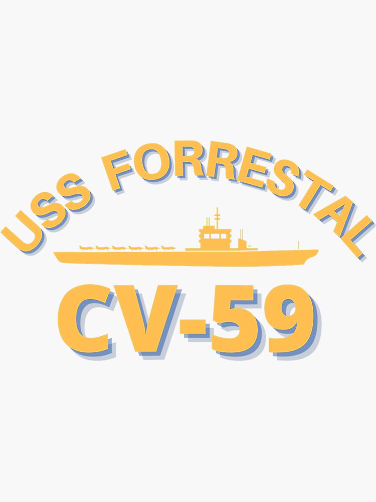 "USS Forrestal CV-59 United States" Sticker for Sale by OliverBrueggem ...