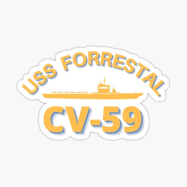 "USS Forrestal CV-59 United States" Sticker for Sale by OliverBrueggem ...