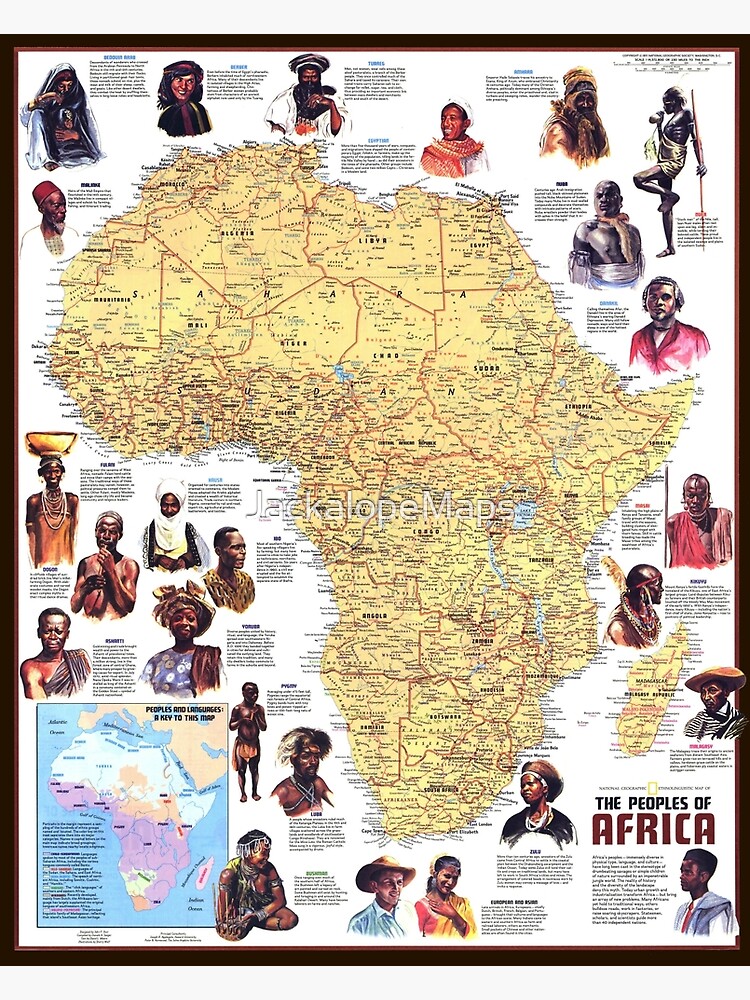 ""Africa: 1971 / today - detailed peoples map ..." Poster for Sale by ...