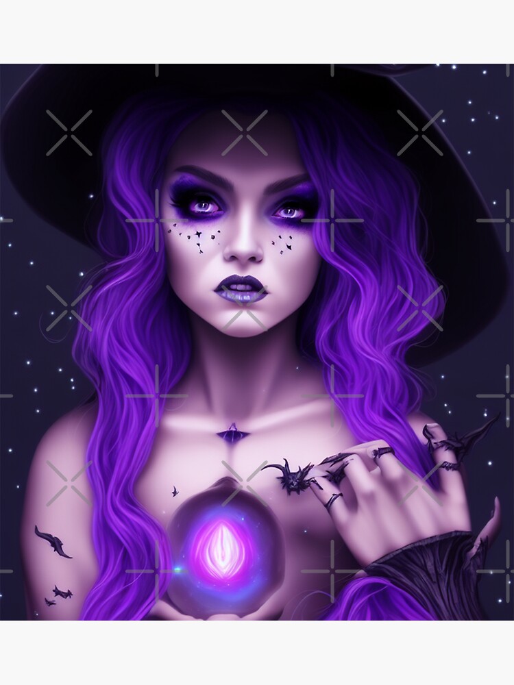 Pretty Face Artwork Beautiful Girl Art Witchy Girl Dark Woman Art Witch Girl Digital Art 02